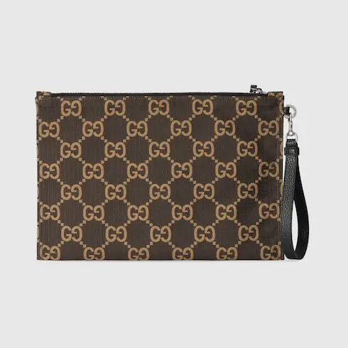 Gucci Gg Ripstop Pouch - Ebony And Beige Ripstop | Editorialist